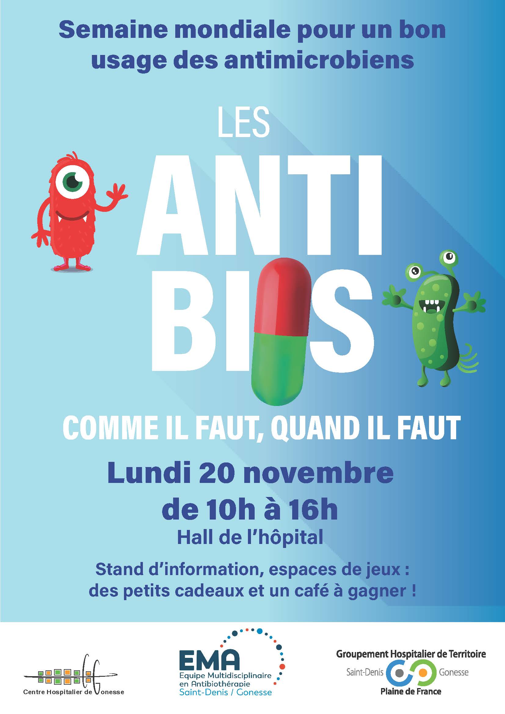 20 novembre : Stand de sensibilisation Antibiotique | CH Gonesse